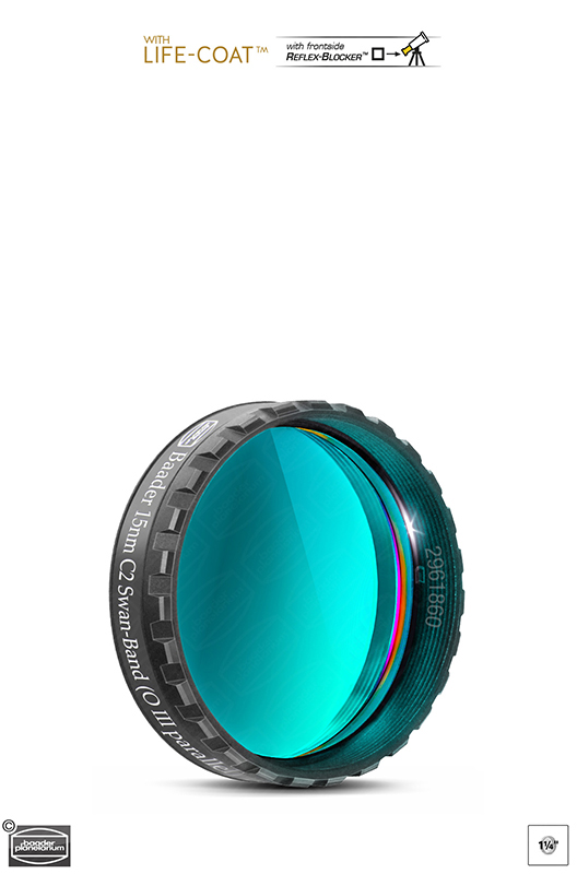 Baader C2 Swan-Band Filter (15nm) OIII Parallel | First Light Optics